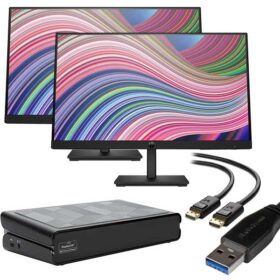 Dual HP 22" Full HD LED Monitors with Targus Docking Station - NZ ...
